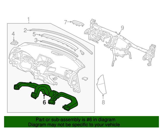 2013-2022 Acura ILX Duct Assembly 77410-TX6-A01 | OEM Parts Online