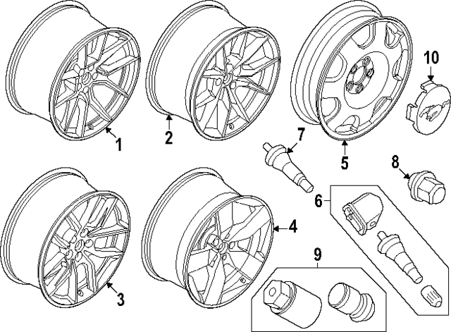 PR3Z-1007-GA - Wheel, Alloy 2024 Ford Mustang | Ford OEM Parts Direct
