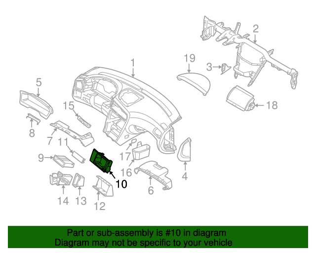 2001-2003 Volvo Instrument Panel Trim Panel 9184995 | AutoNationParts.com