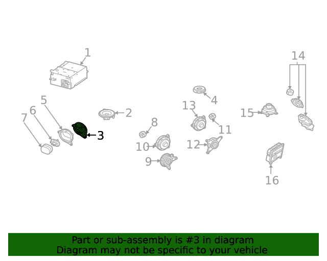 167-820-37-00 - Speaker 2020-2024 Mercedes-Benz | AutoNationParts.com