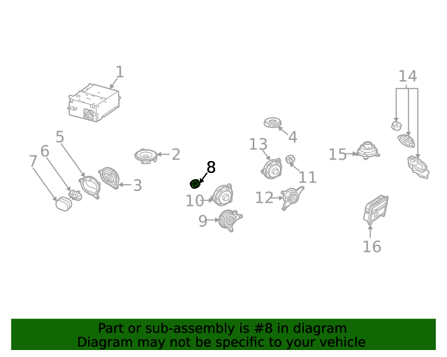 167-820-30-02 - Speaker 2020-2023 Mercedes-Benz | AutoNationParts.com