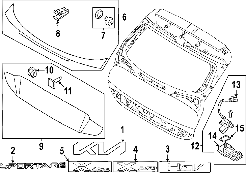 87370-CH210 - Lower Molding 2023-2025 Kia Sportage | Kia.Parts Store