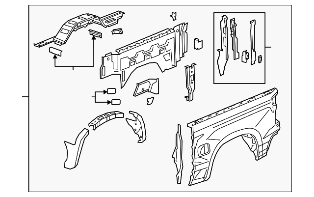 2019-2023 Chevrolet Side Panel - Driver's Side (LH) 84540754 ...