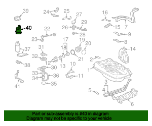 23300-20090 - Fuel Filter - 2002-2003 Toyota | OEM Genuine Toyota Parts