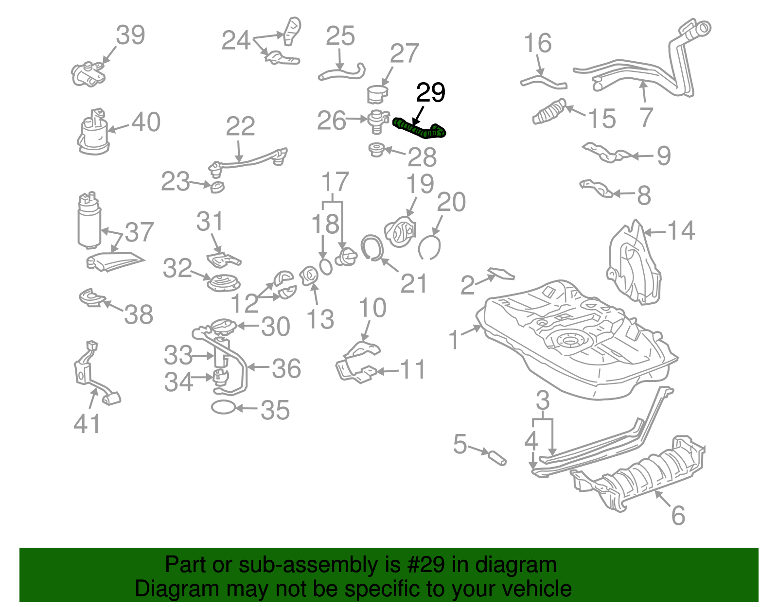 Genuine Toyota Hose, Fuel Tank Vent part# 77404-06010 for 1999-2004 ...