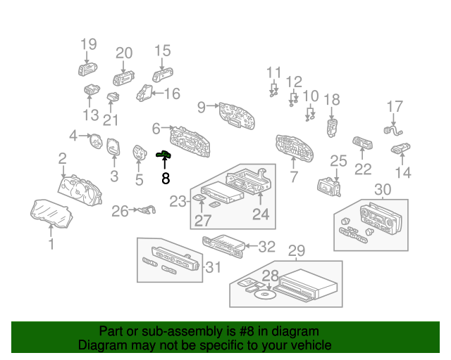Genuine OEM Acura - Circuit Board Part# 78147-S0K-A01 | Acura Parts For ...