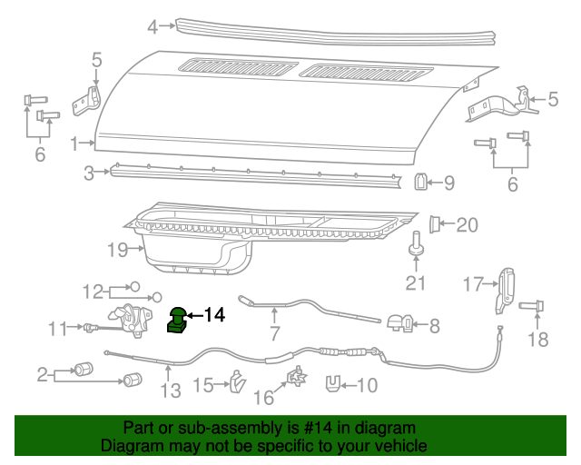 Release Cable Clip - Mopar (68134573AA) | TascaParts.com