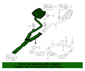2015-2021 Mopar Muffler & Pipe Assembly - Passenger Side (RH ...