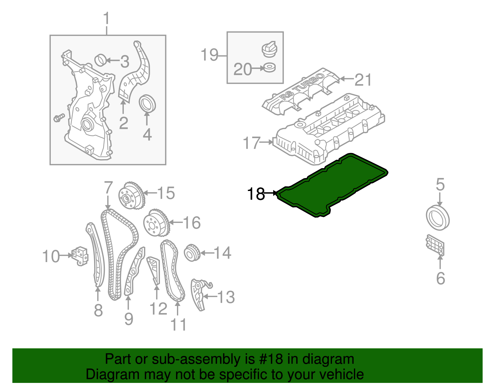 Genuine Valve Cover Gasket for 2008-2012 Hyundai | Part# 22441-2G000 ...