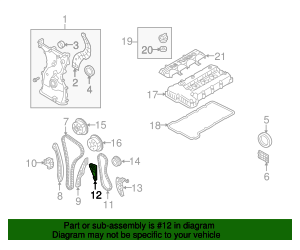 24471-25001 - Engine Timing Chain Guide 2010-2014 Hyundai ...