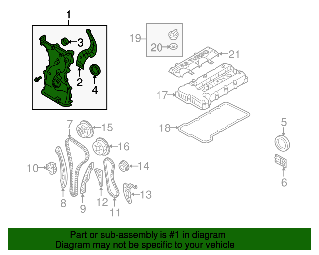 2010-2014 Hyundai Genesis Coupe Front Cover 21350-2C101 | OEM Parts Online