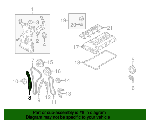 Genuine Tensioner Arm for 2006-2015 Hyundai | Part# 24420-25002 ...