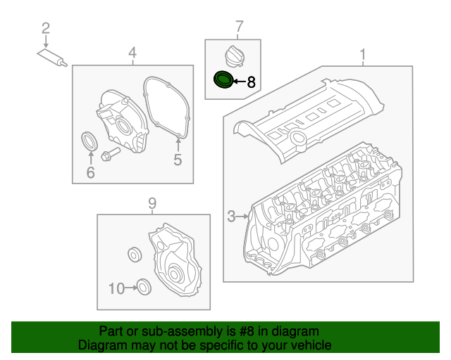 036-115-111-B - Engine Oil Filler Cap Gasket 2000-2023 Audi | Euro ...