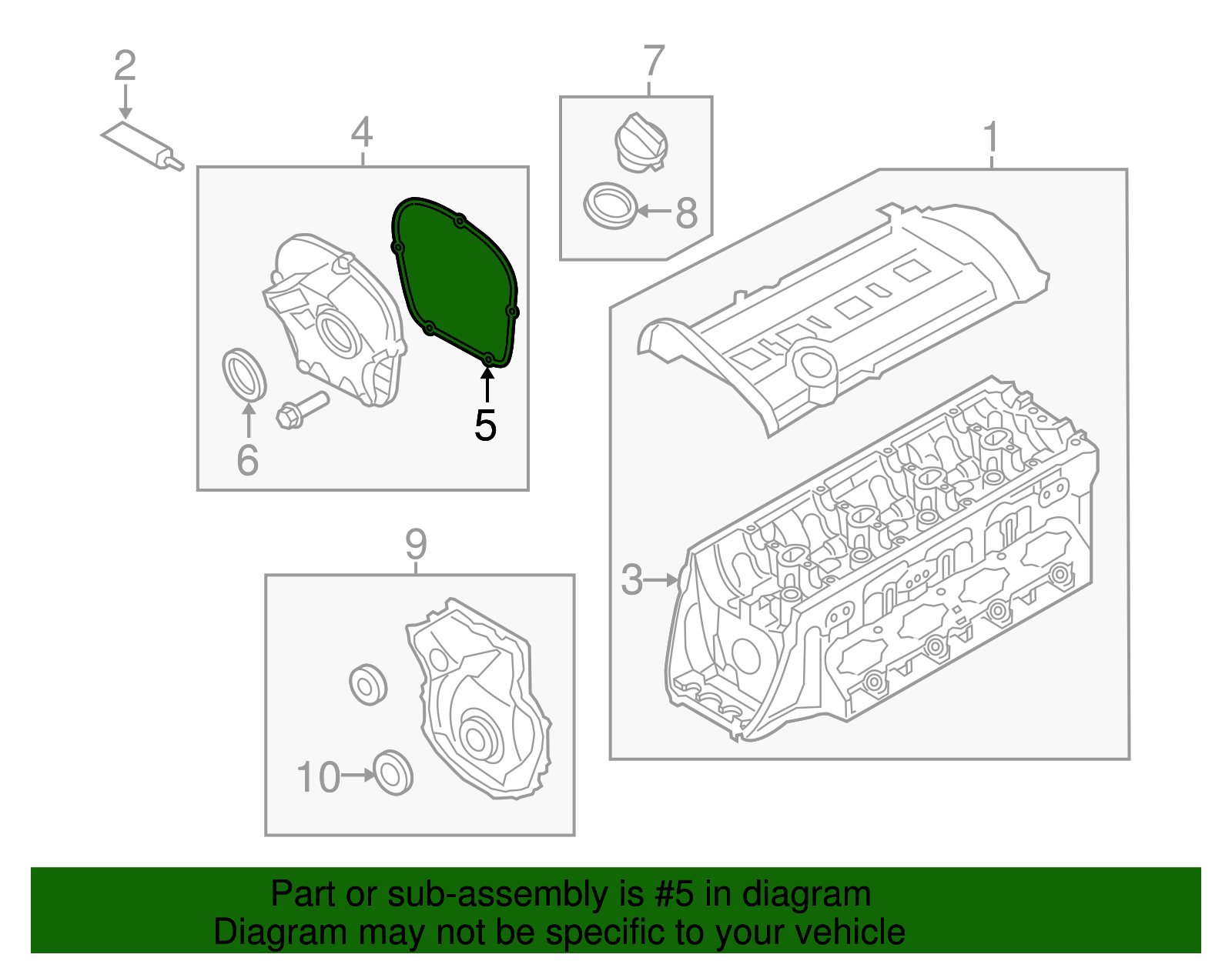 2008-2018 Audi Front Cover Gasket 06H-103-483-C | OEM Parts Online
