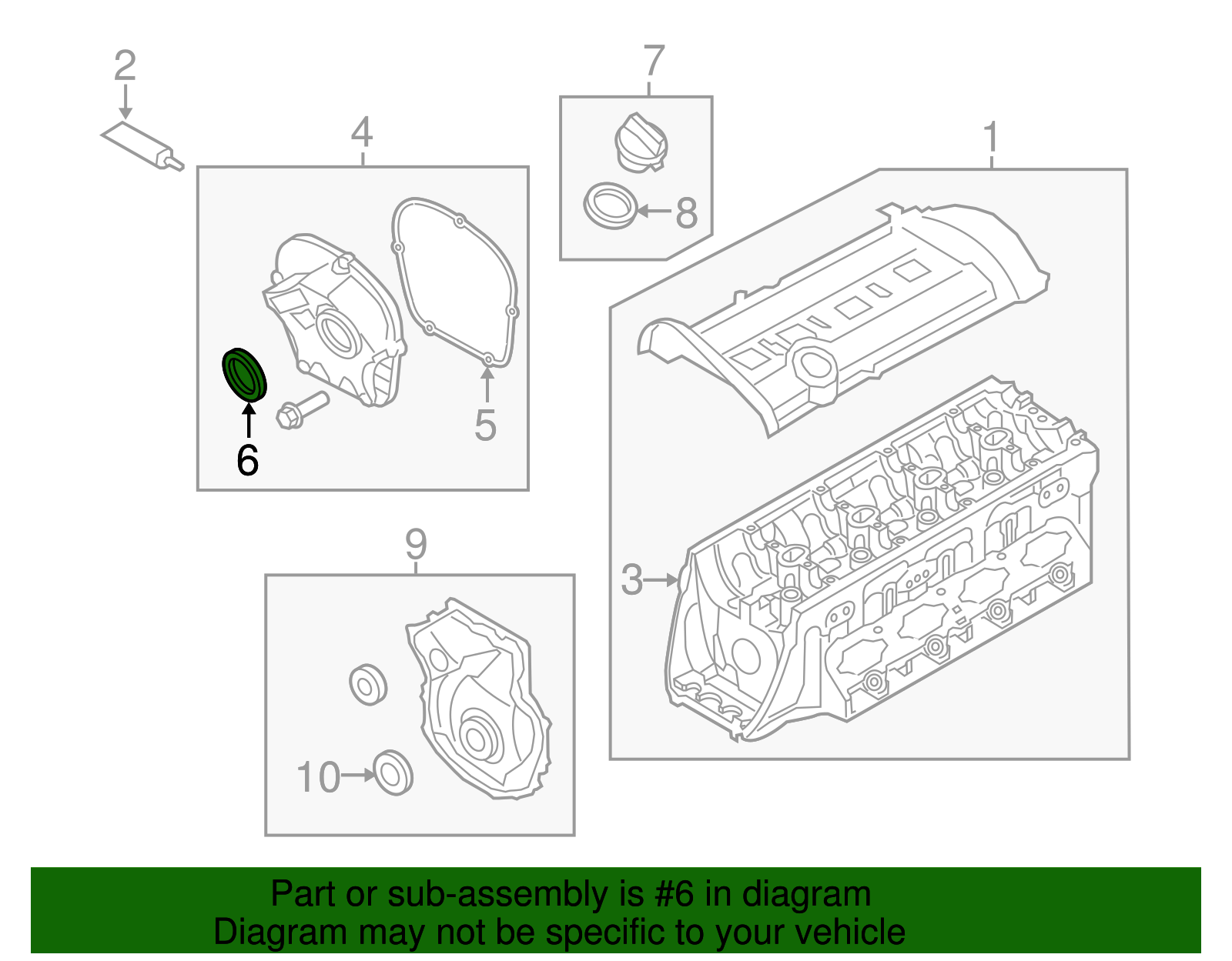 2008-2024 Audi Rear Main Seal Retainer 06K-103-171-P | Audi USA Parts