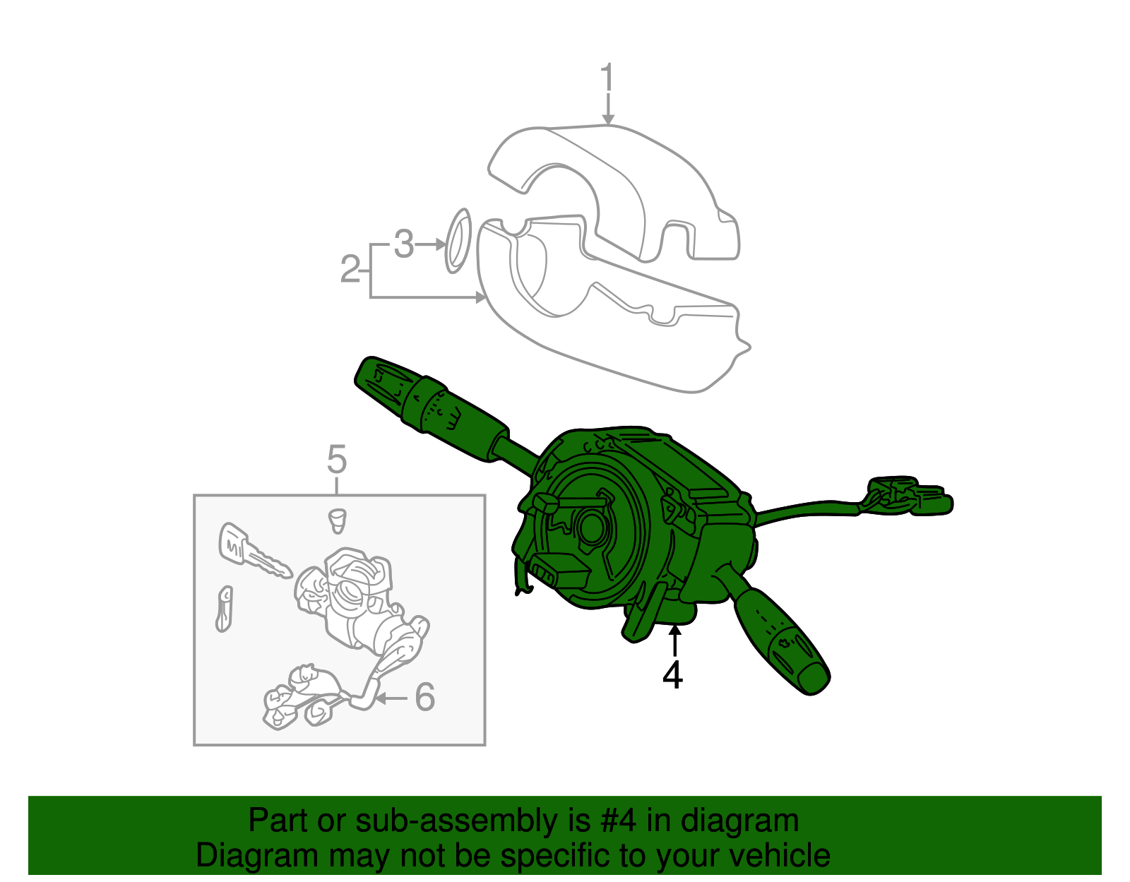 2000-2002 Kia Combo Switch 0K2DM-66120 | TascaParts.com