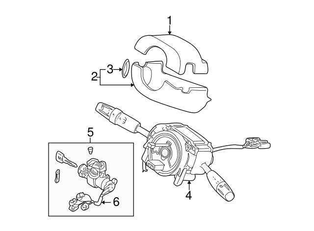 1998-2005 Kia Ignition Switch 0K2BW-66154 | TascaParts.com
