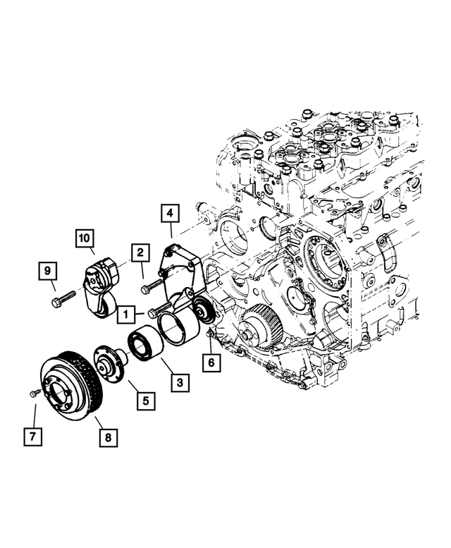 2001-2002 Dodge Belt Tensioner 68250093AA | EastcoastMoparts