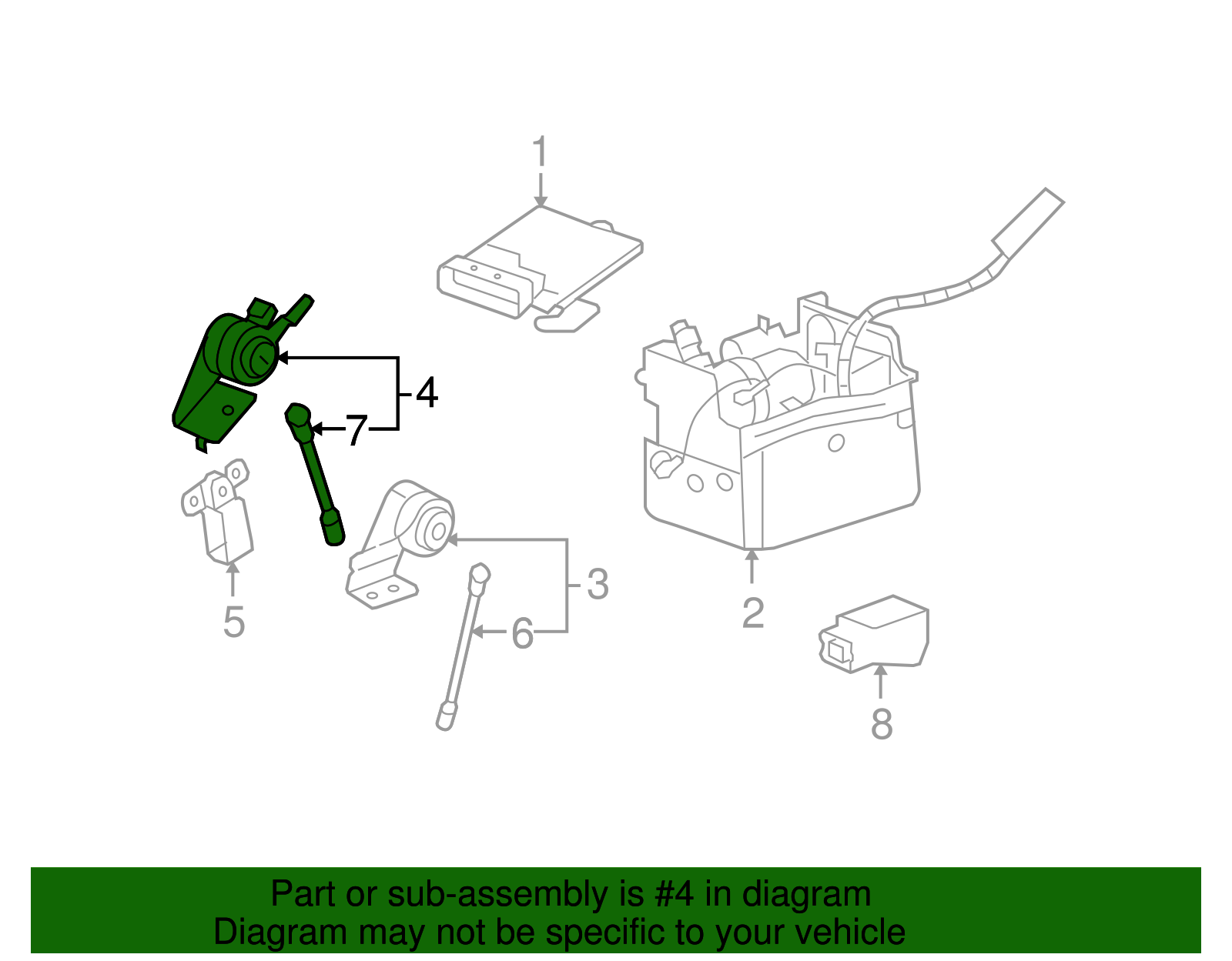 20917434 - Rear Driver Side Active Suspension Position Sensor 2011-2014 ...