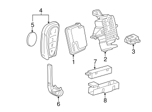 13547793 - Remote Control Door Lock and Theft Deterrent Transmitter GM ...