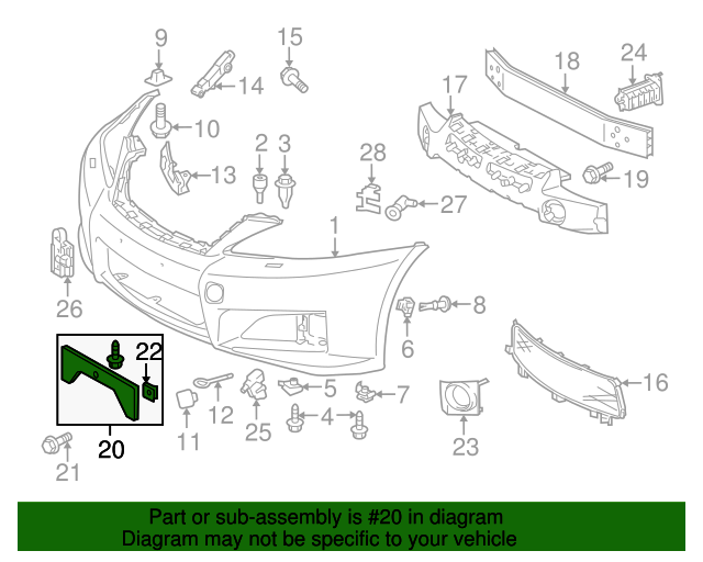 2008-2014 Lexus IS F License Plate Bracket 52114-53110 ...