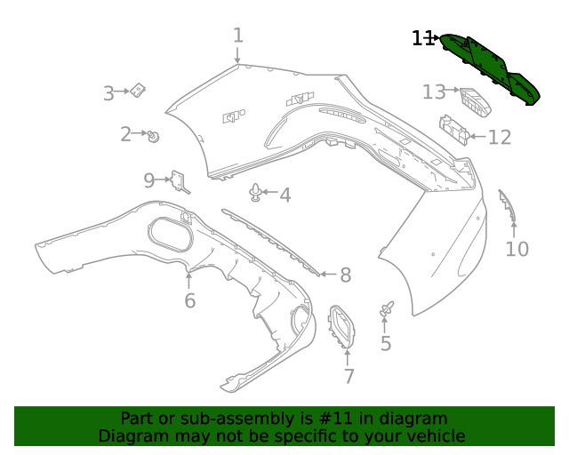 118-885-91-00 - License Plate Bracket 2020-2023 Mercedes-Benz CLA 250 ...