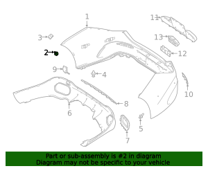 094-990-87-02 - Bumper Cover Retainer Screw 2020-2023 Mercedes-Benz ...