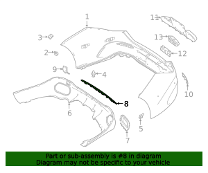 118-885-85-00-64 - Bumper Trim 2020-2023 Mercedes-Benz CLA 250 ...