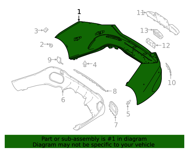 2020-2023 Mercedes-Benz CLA 250 Bumper Cover 118-885-52-02-9999 | MB ...