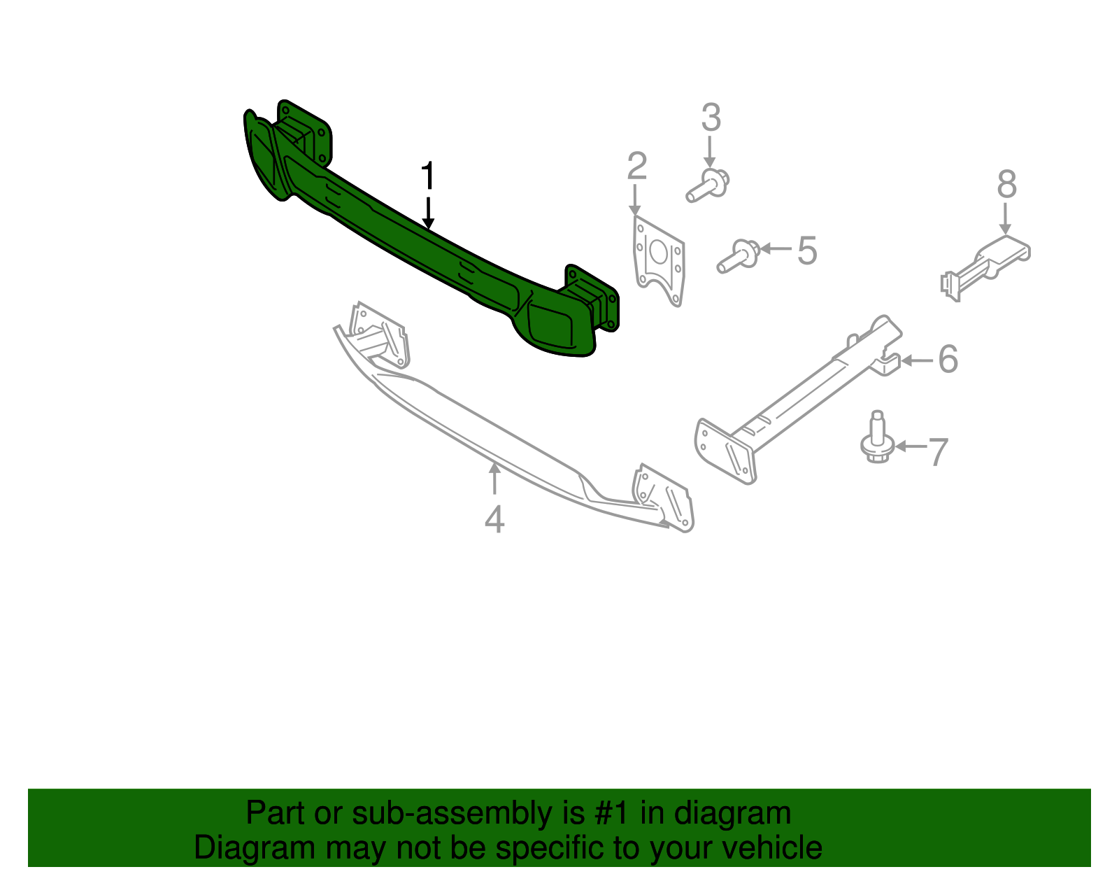 OEM Ford Impact Bar For 2015-2024 Ford - Part No. PK4Z-17757-A | Karl ...