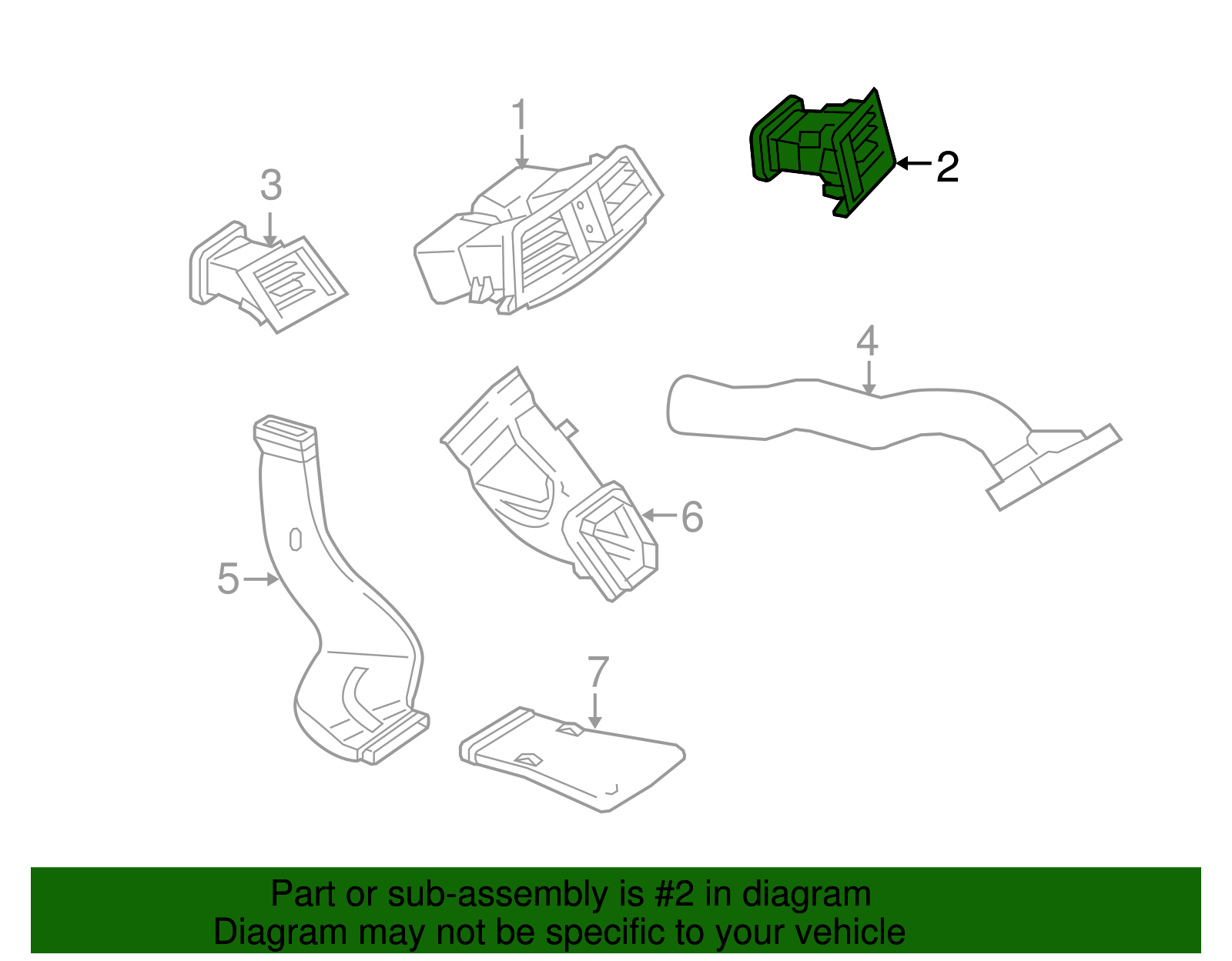 2010-2013 Mercedes-Benz Dashboard Air Vent 207-830-10-54-7347 ...