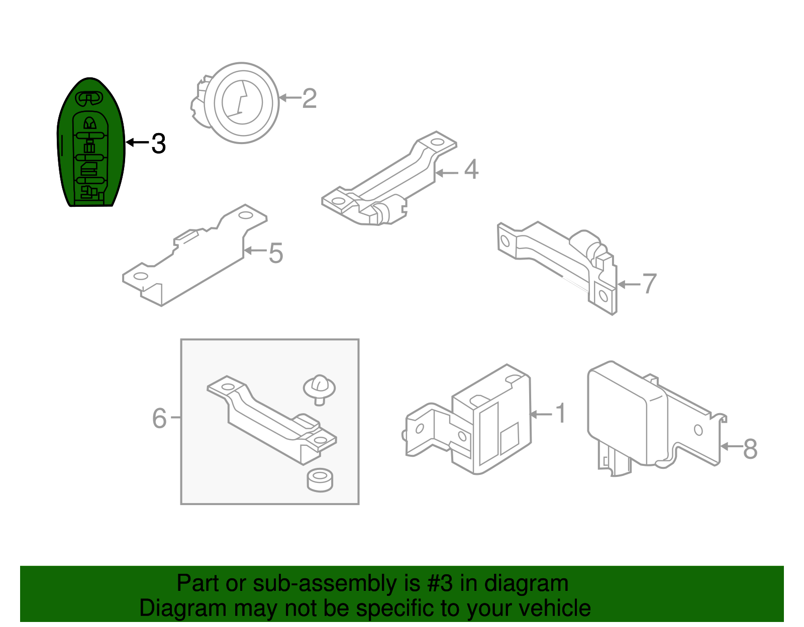 2016-2020 Infiniti Transmitter 285E3-4HB0C | OEM Parts Online