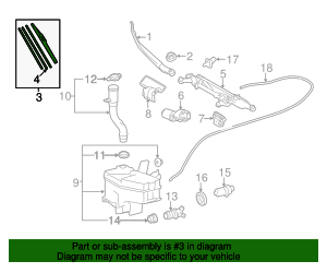 85222-50080 - Wiper Blade - 2007-2017 Lexus | DiscMonster