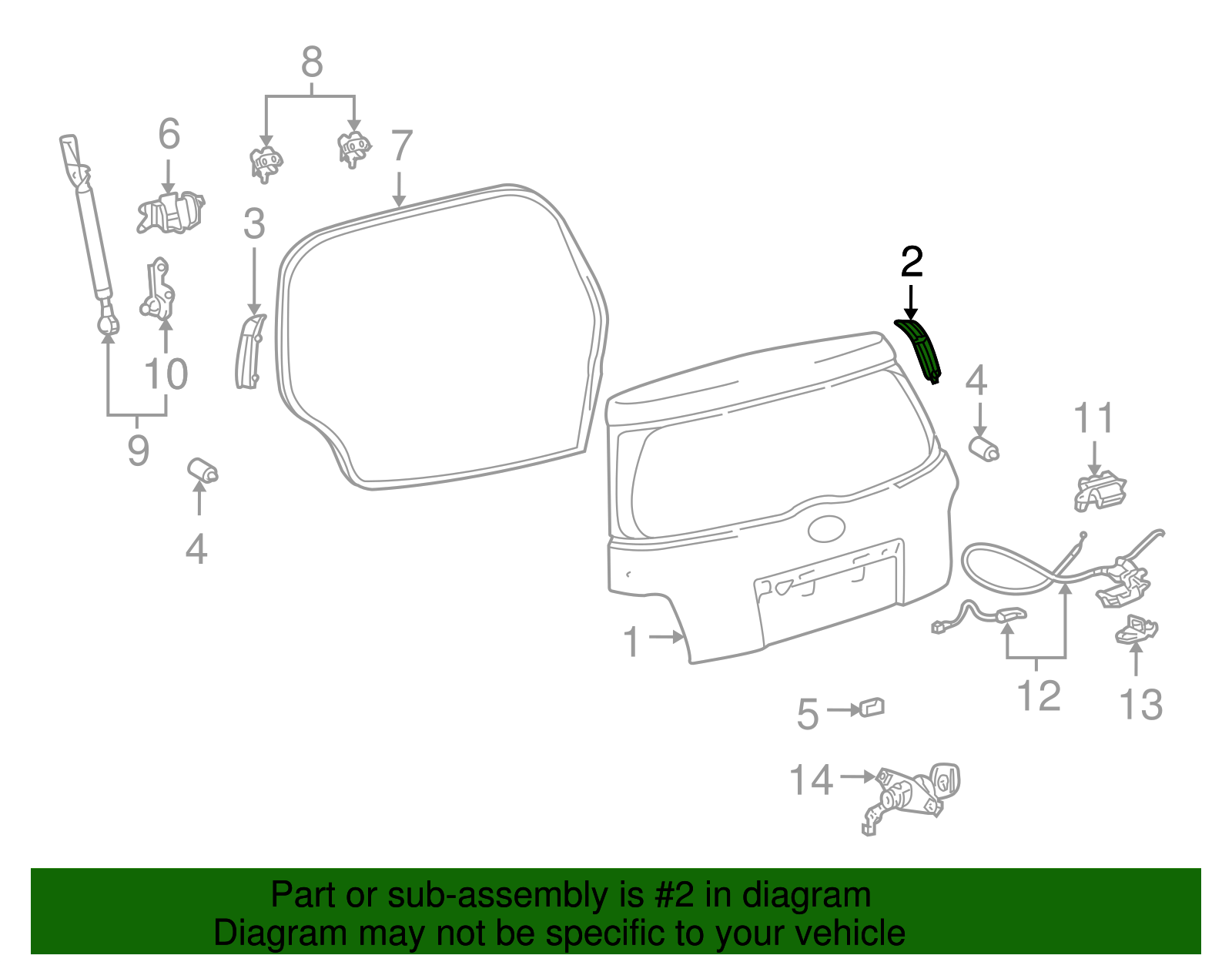 2004-2006 Scion xA 2004-2006 Scion xA - Lift Gate Protector 67893-52020 ...