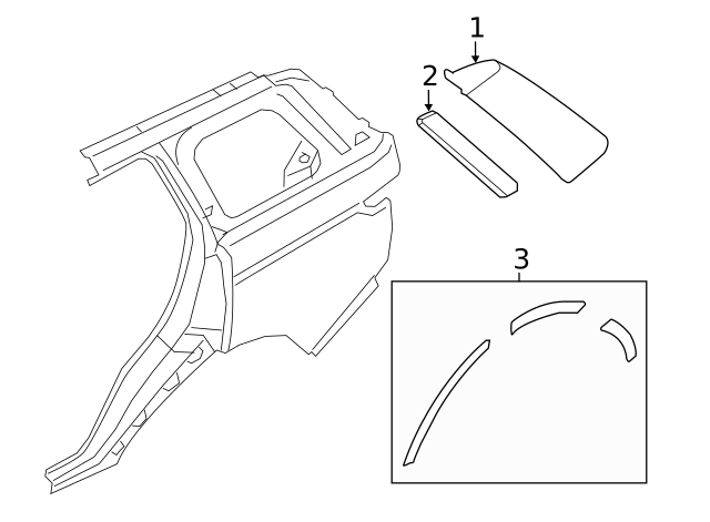 Genuine OEM Pillar Molding Part# LR102623 Fits 2014-2022 Land Rover ...