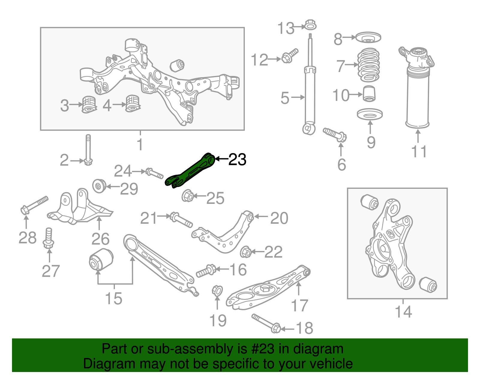 2018-2025 GM (Replaces 23326734) Rear Suspension Adjuster Link 84988307 ...