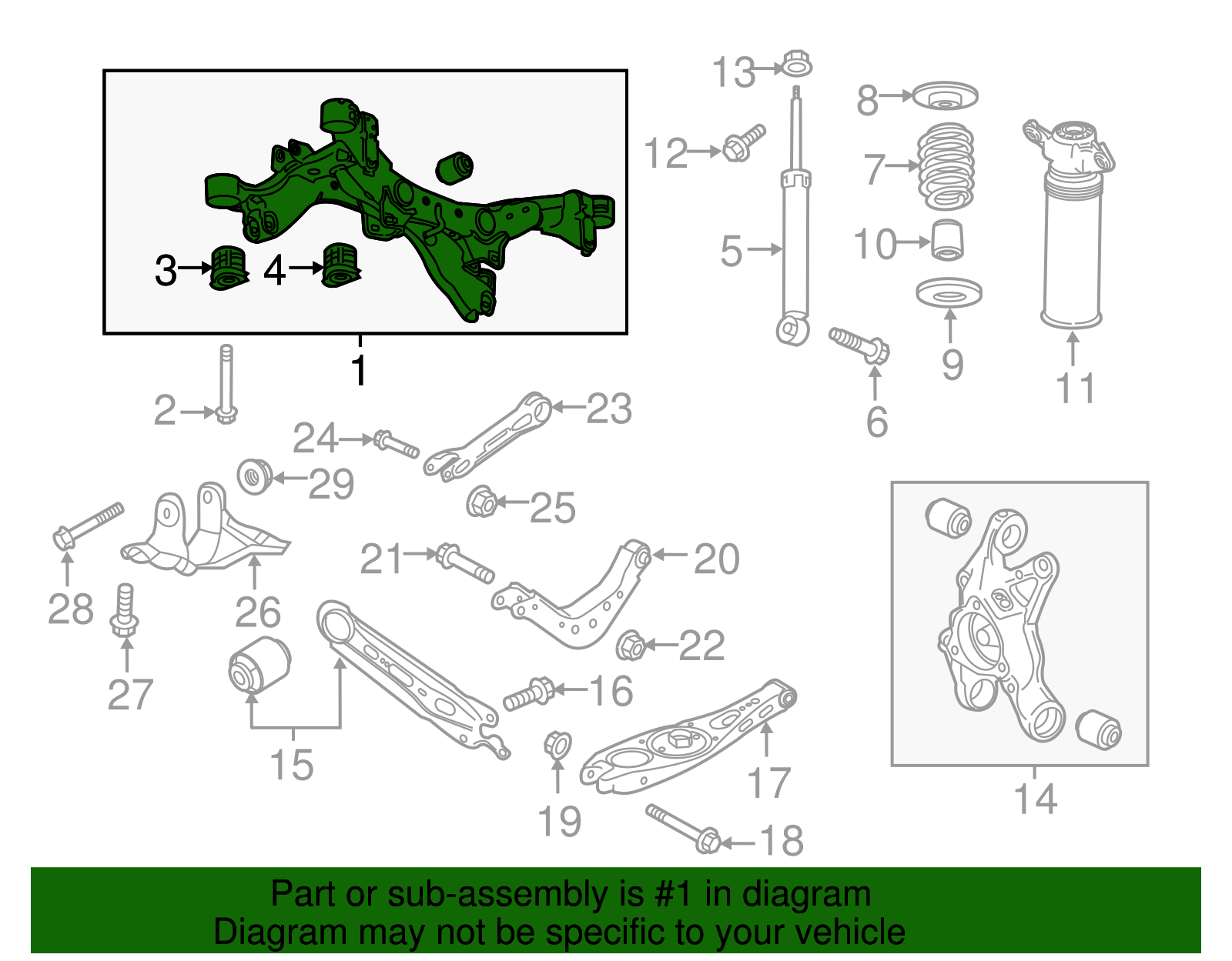 2018-2024 GM Cross-Member 26389887 | TascaParts.com