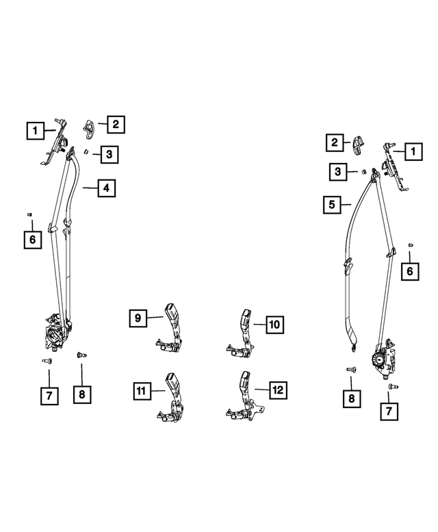 1DW77PD2AC - Seat Belt Turning Loop Adjuster 2017-2020 Dodge Grand ...