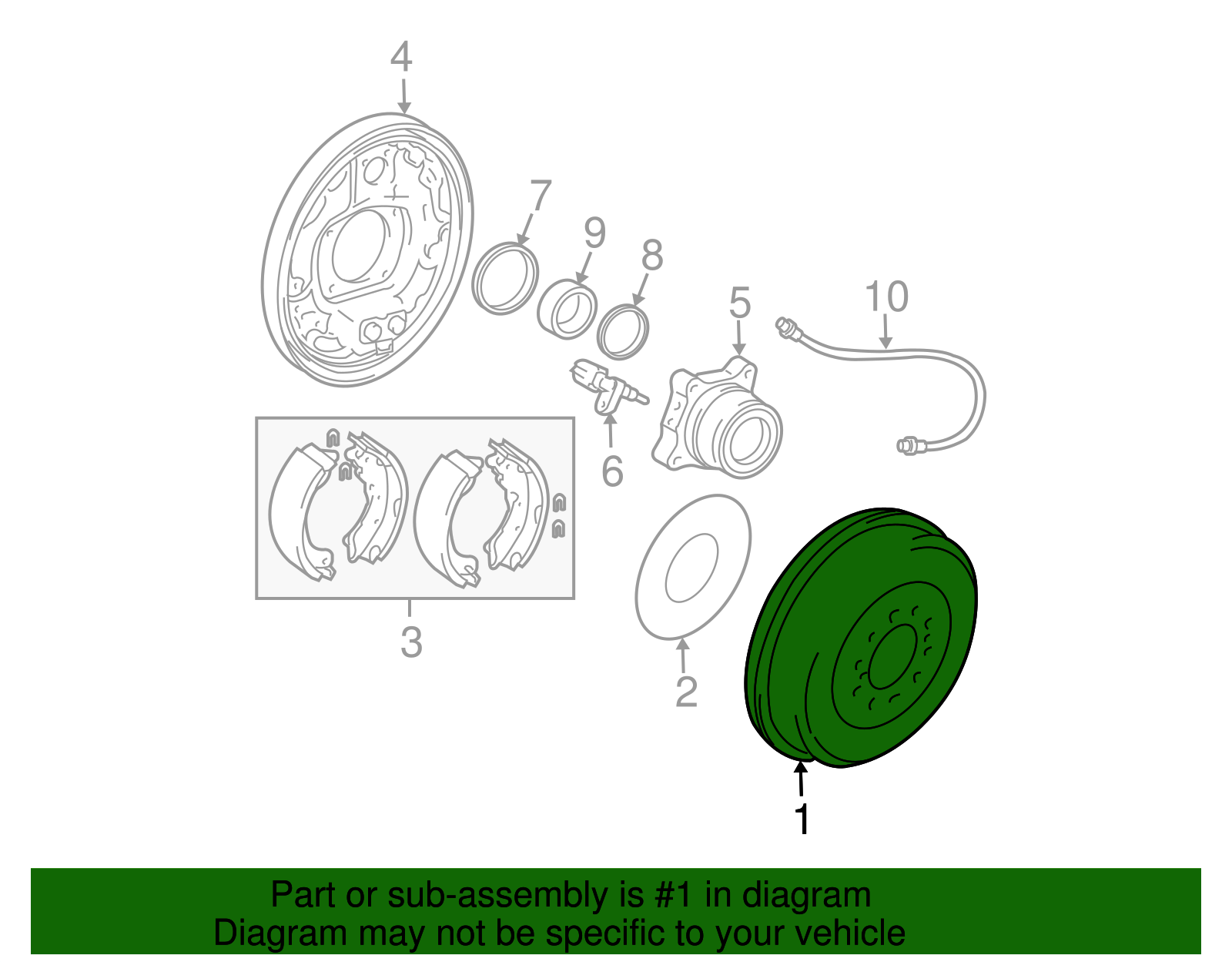 2005-2015 Toyota Tacoma Brake Drum 42431-04051 | Retail Performance ...