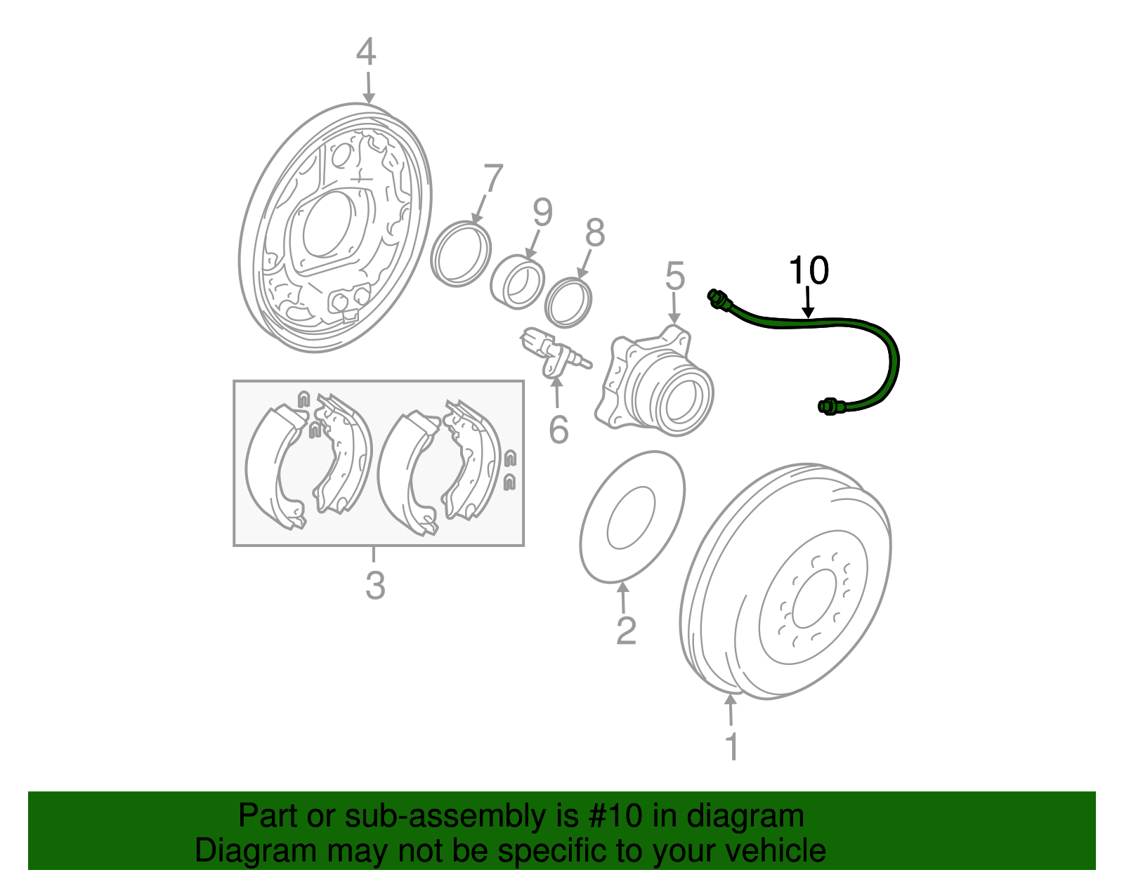 90947-A2067 - 2012-2015 Toyota Tacoma - Brake Hose | Discount Parts Monster