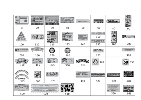 Identification Plate, Information Sign for 2014 Mercedes-Benz ML350 ...