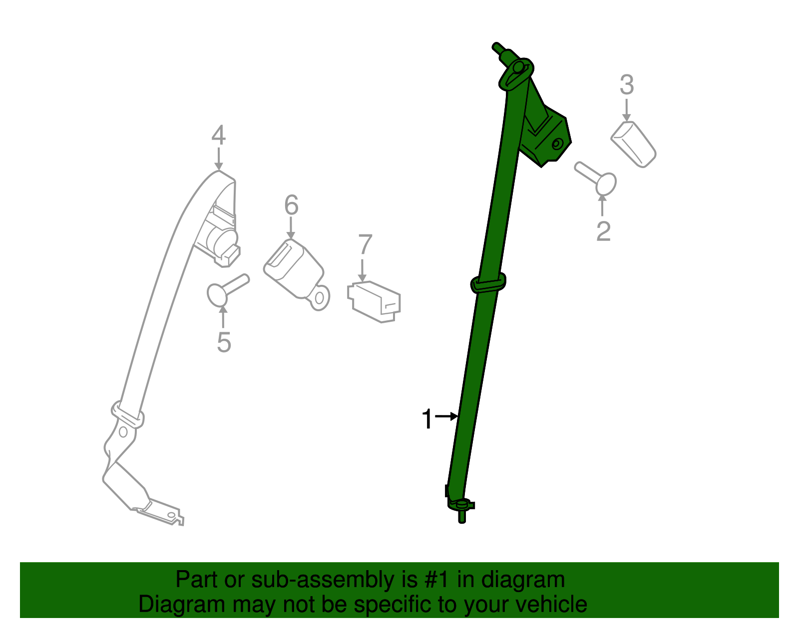 JT4Z-58611B69-AC - Outer Belt Assembly 2016-2021 Ford Edge | Big 3 Auto ...