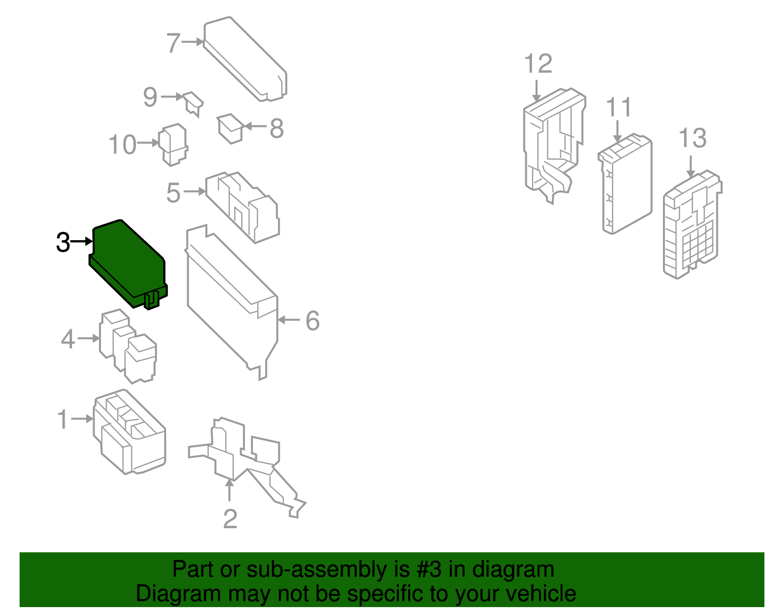 24382-7990B - Relay Cover 2009-2024 Nissan GT-R | Nissan Parts ...