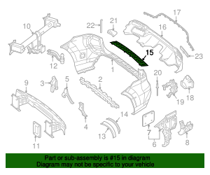 166-885-33-74 - Bumper Step Pad 2016-2019 Mercedes-Benz ...