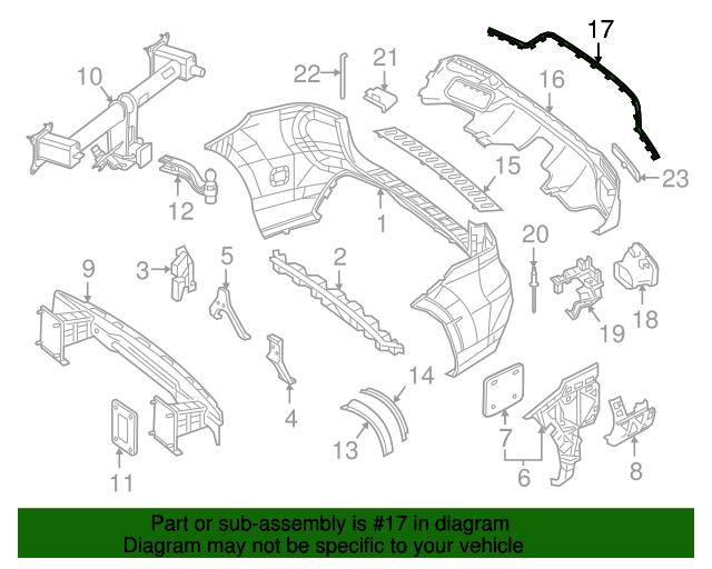 292-885-00-74-64 - Bumper Trim 2016-2019 Mercedes-Benz ...
