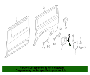 2000-2021 Nissan Fuel Door Bumper 01658-00393 | TascaParts.com