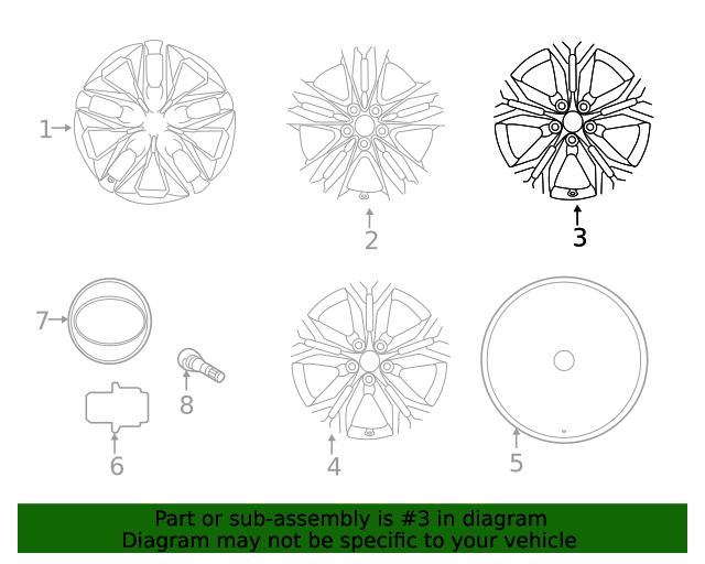 2021-2024 Toyota Sienna Wheel Sub Assembly Clad 4260D-08030 | Toyota ...