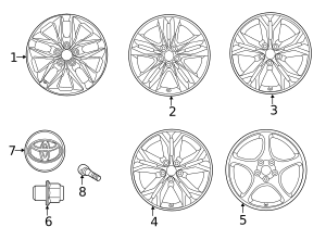 4260D-08030 - Wheel Sub Assembly Clad - 2021-2024 Toyota Sienna | OEM ...