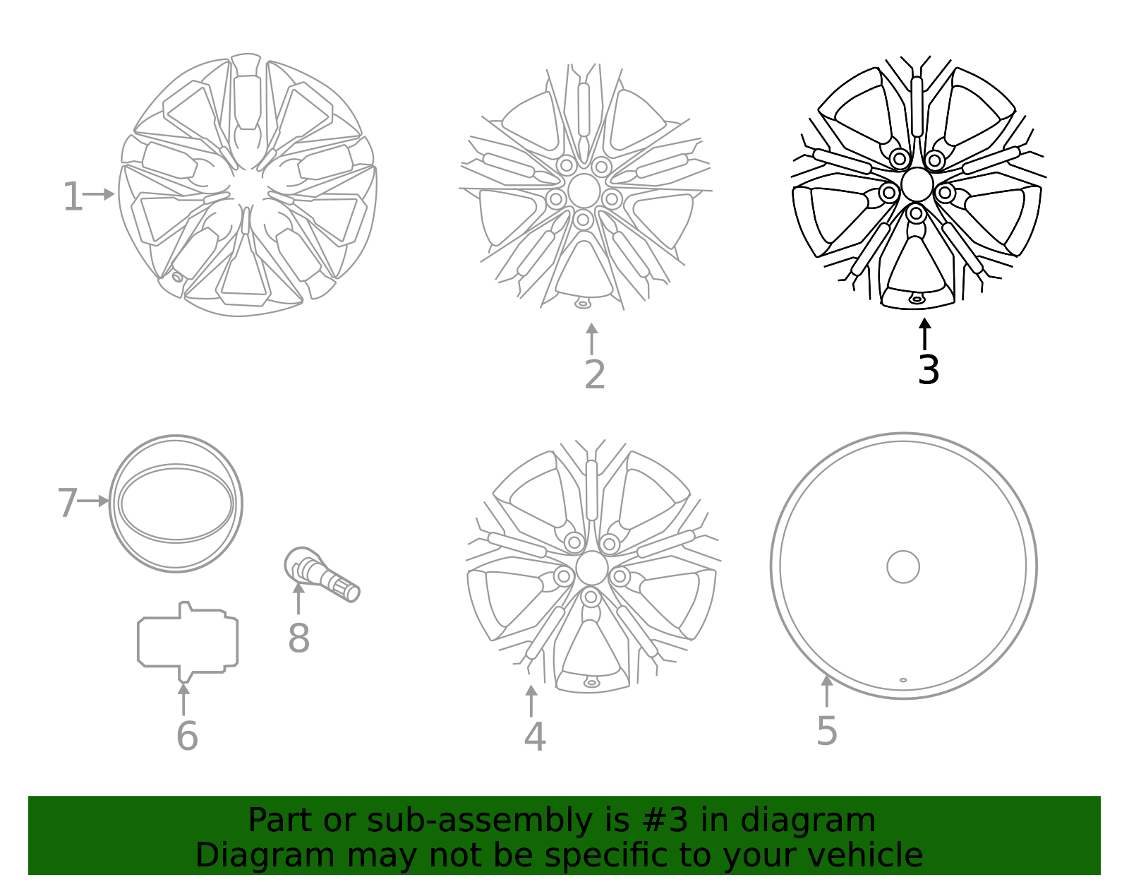 2021-2024 Toyota Sienna Wheel Sub Assembly Clad 4260D-08030 | Sparks Parts