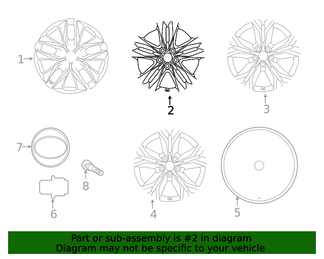 2021-2024 Toyota Sienna Wheel Sub Assembly Clad 4260D-08020 | Toyota ...